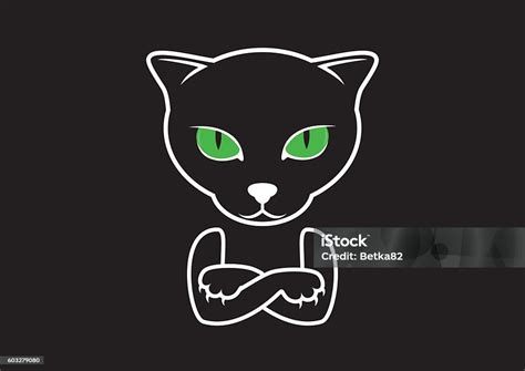 팔을 교차 벡터고양이 가축에 대한 스톡 벡터 아트 및 기타 이미지 가축 갈고리 발톱 검은색 Istock