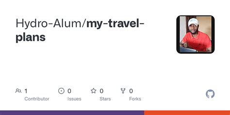 GitHub Hydro Alum My Travel Plans