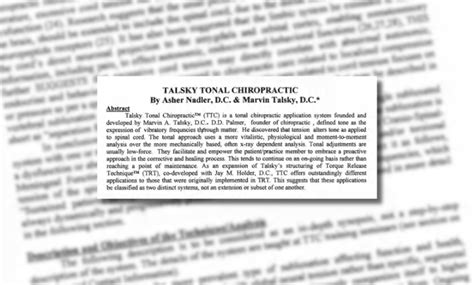 The Talsky Tonal Paper