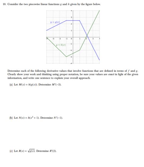 solved 10 consider the two piecewise linear functions g and