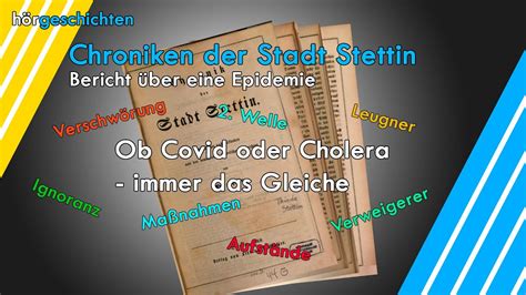 Hörbuch Chroniken der Stadt Stettin 1831 Geschichte einer Epidemie