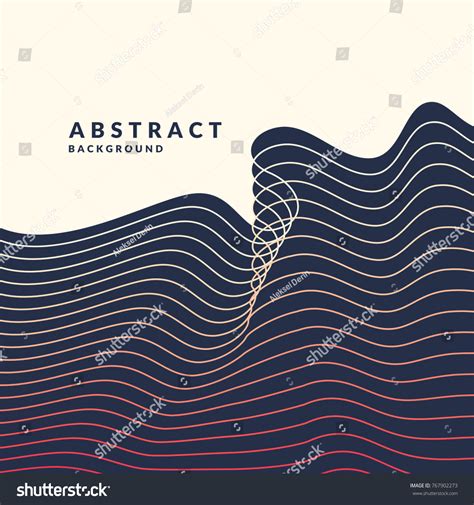 Abstract Geometric Background Dynamic Waves Vector Stock Vector Royalty Free