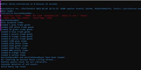 Db Error On Latest Versions · Issue 10625 · Azerothcoreazerothcore