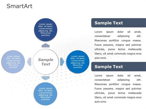 Smartart Cycle Diverging Circle 4 Steps