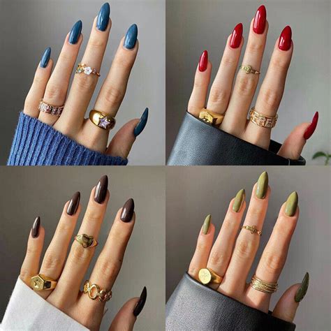 French Solid Color False Nails Full Cover Long Almond Artificial Press