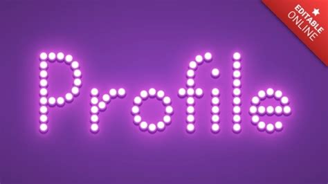 Profile Led Text Effect Generator