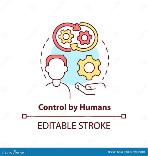 Control By Humans Concept Icon Stock Vector Illustration Of Control Analysis 256140655