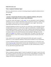 Modulation Techniques Advantages Disadvantages Radio Electronics What Is Amplitude