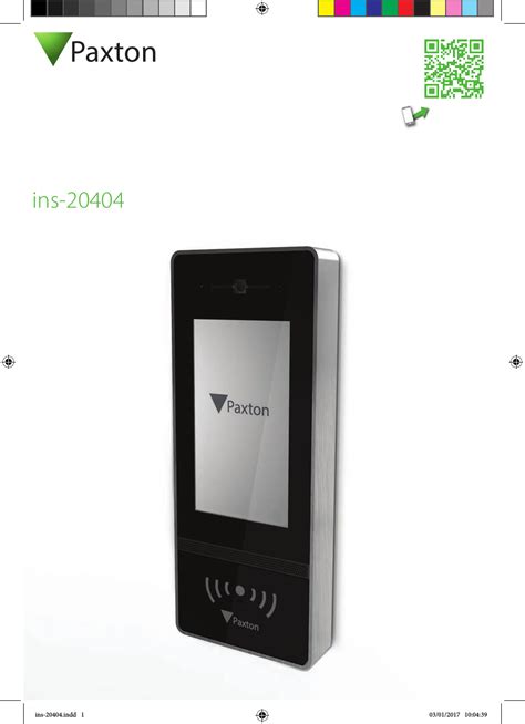 Paxton Access Door Entry Panel With Integral Radio Transmitter User Manual Net Entry