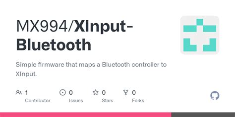 Github Mx994xinput Bluetooth Simple Firmware That Maps A Bluetooth