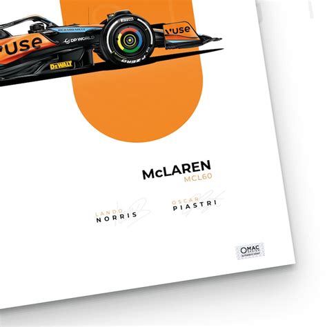 Mclaren Mcl60 F1 Poster Lando Norris Poster Oscar Piastri Etsy
