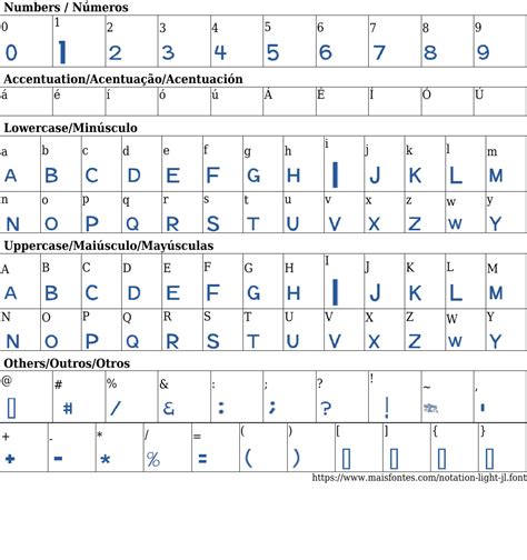 Notation Light Jl Free Font Download Maisfontes