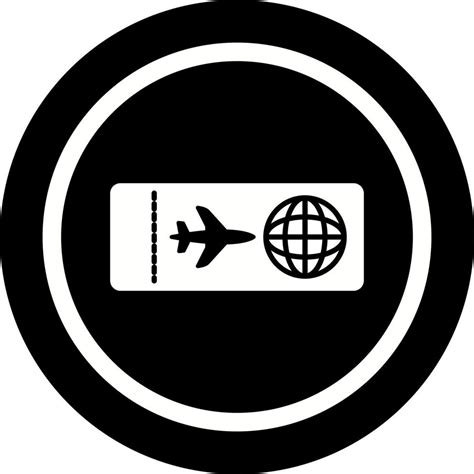 Plane Tickets Vector Icon 21402597 Vector Art At Vecteezy