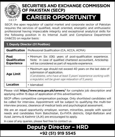 Secp On Linkedin The Secp Requires The Services Of Qualified Result