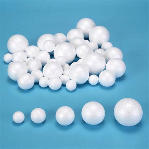 70pcs Assorted Size Smooth Styrofoam Balls White Polystyrene Foam Spheres For Home Decor Diy
