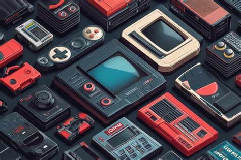 Vintage Gaming Tech Collection Premium Ai Generated Image