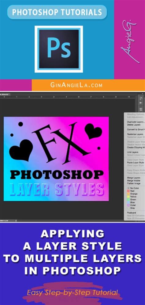 How To Apply A Layer Style To Multiple Layers In Photoshop