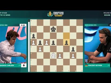 Magnus Carlsen vs Vincent Keymer • Champion Chess Tour Finals 2024 • Round 1 - YouTube