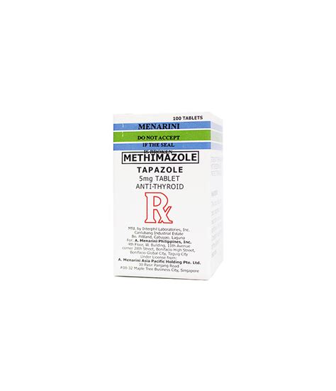 Tapazole Thiamazole 5mg Tablet 100s Price In The Philippines Medsgo
