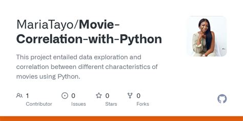 Github Mariatayomovie Correlation With Python This Project Entailed