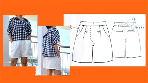 린넨반바지 주름반바지 지퍼반바지 허리고무밴딩 바지만들기 패턴풀영상 Pleated Linen Shorts
