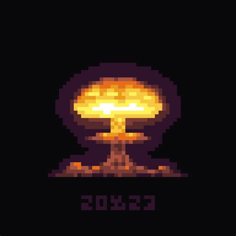 low res atomic explosion : r/PixelArt