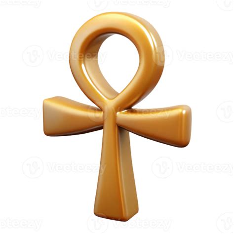 Mesmerizing Unparalleled Isolated Cutout Of A Single Egyptian Ankh