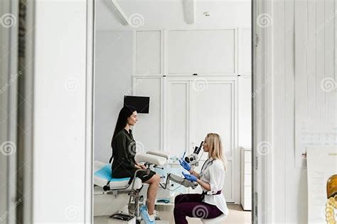Gynecologist Is Holding Speculum For Colposcopy Procedure To Closely