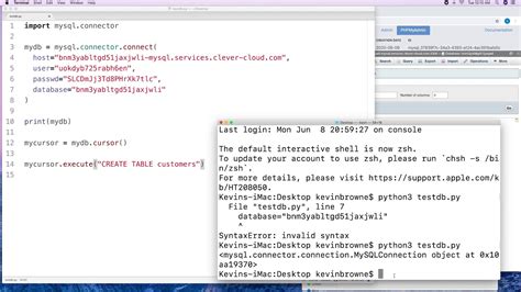 Using A Cloud MySQL Database With Python YouTube