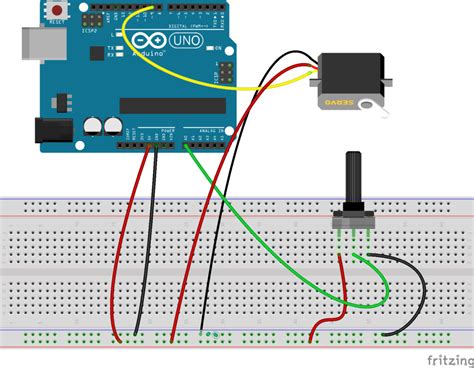 pilotare un servo motore tramite potenziometro arduino facile