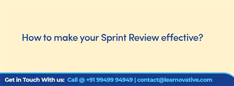 How To Make Your Sprint Review Effective Learnovative