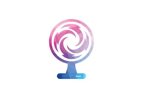 Low Poly And Creative Fan Logo Design Vector Illustration 28339646