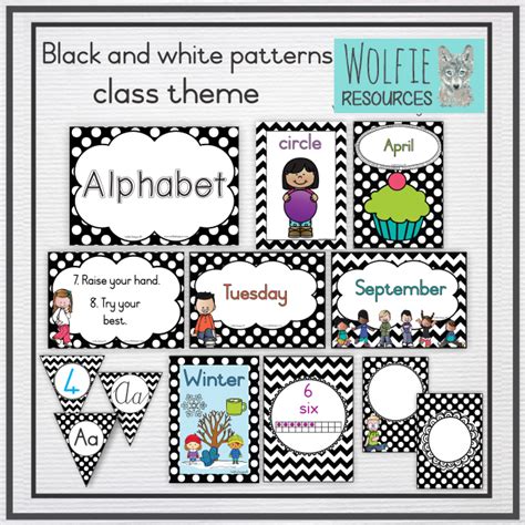 Class Theme Black And White Patterns Teacha