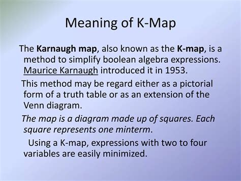 k map ppt