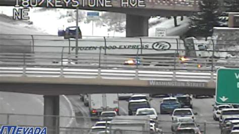 I 80 Eastbound Reopens In Reno After Jackknifed Big Rig Blocks All