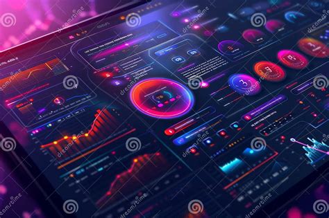 modern colorful user interface dashboard design futuristic aesthetic