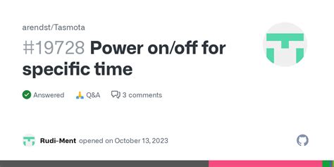 Power On Off For Specific Time Arendst Tasmota Discussion GitHub
