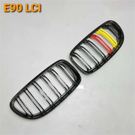 Jual Grill Bmw E90 Lci Thn 08 12 Sport Double Slat Glossy Shopee