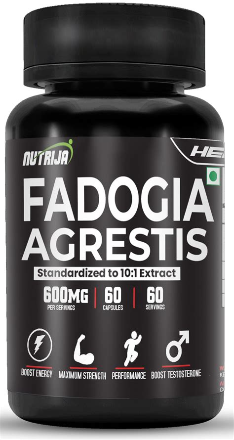 Buy Fadogia Agrestis Extract 600mg With Bioperine Capsules In India