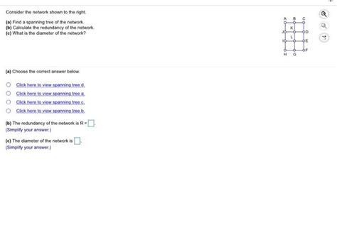 solved o consider the network shown to the right a find a