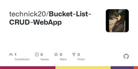 Github Technick Bucket List Crud Webapp