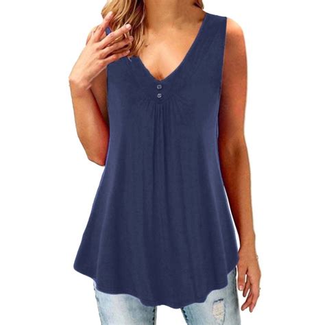 Yyapayzb Womens Plus Size Tank Tops Classic Sleeveless Tops Modern