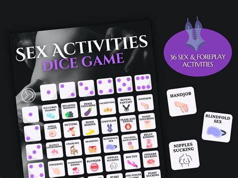 Sex Dice Game Printablenaughty Couples Game Sexy Dice Etsy
