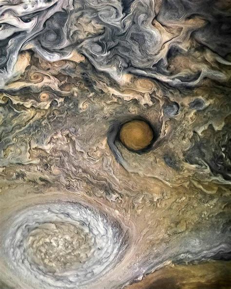 Clouds And Storms Swirl On Jupiter Nasa Juno Spacecraft R Spaceporn