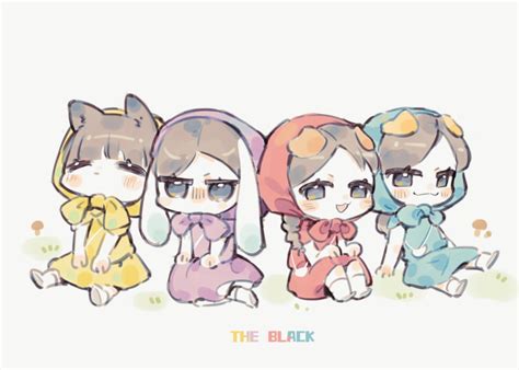 Safebooru 4girls 3 Akechi 826988799 Animal Ears Animification