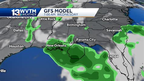 Latest Run Of The Gfs Forecast Model Youtube