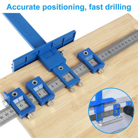 Cabinet Hardware Jig High Precision Aluminum Alloy Drilling Guide Pazty
