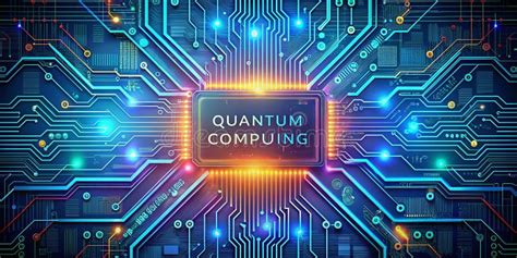 Futuristic Quantum Computing Circuit Board Triadic Color Scheme Highlights the Intricate Design ...
