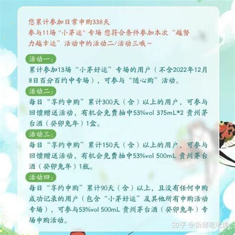 I茅台周年回馈活动：越努力越幸运！一直不中的小伙伴千万不要错过！ 知乎