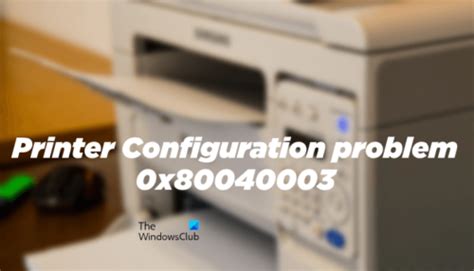 Fix 0x80040003 Unexpected Printer Configuration Problem